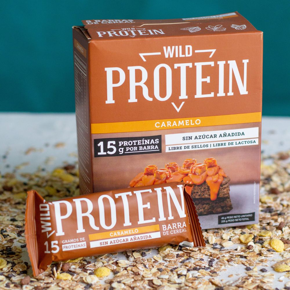 BARRA PROTEIN CARAMELO WILD PROTEIN 5 UNIDADES – Mercado Natural